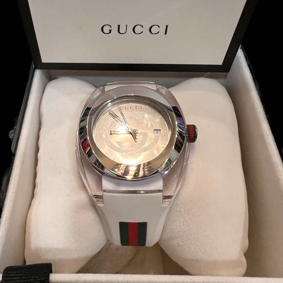 Gucci | Accessories | Gucci White Watch | Poshmark